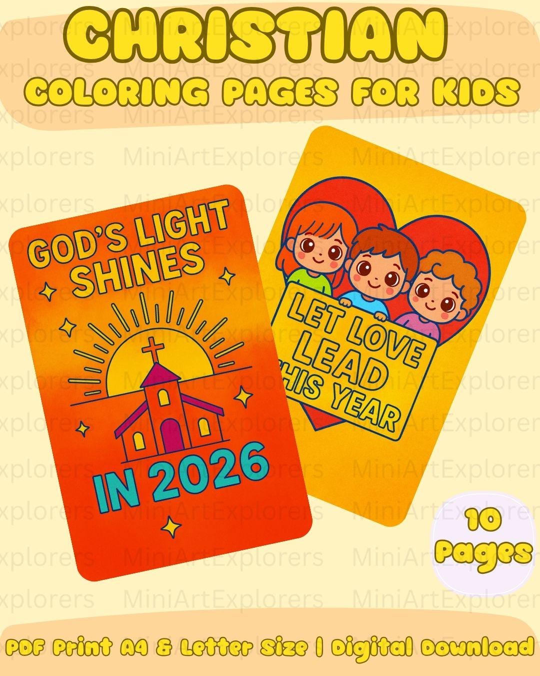Christian Coloring Pages for Kids | Bible Verse New Year 2026 Theme ...