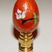 Cloisonne Chinoiserie Enamel Egg Lamp Finial Vintage Chinese Red Enamel ...