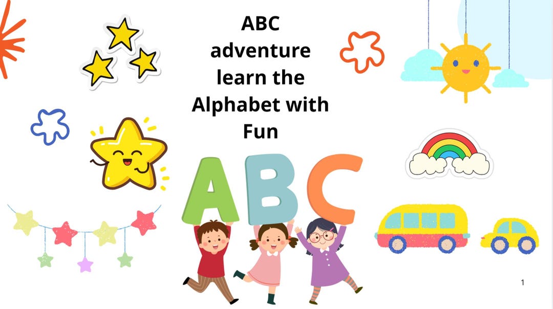 Fun ABC Learning Book for Kids Printable Alphabet Worksheets - Etsy
