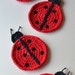 Crochet Pattern for Ladybug Coasters PDF, Fun Hostess Gift, Summer ...
