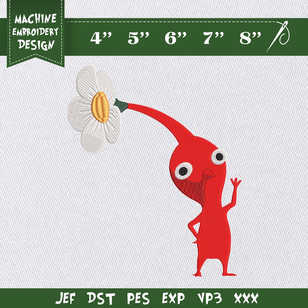 Embroidery Design File: Pikmin Embroidery, Garden Spirits Embroidery ...