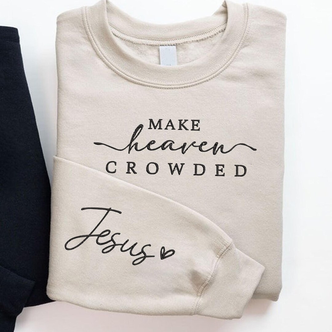 Cute Religious Women Embroidery File , Make Heaven Crowded Christian ...