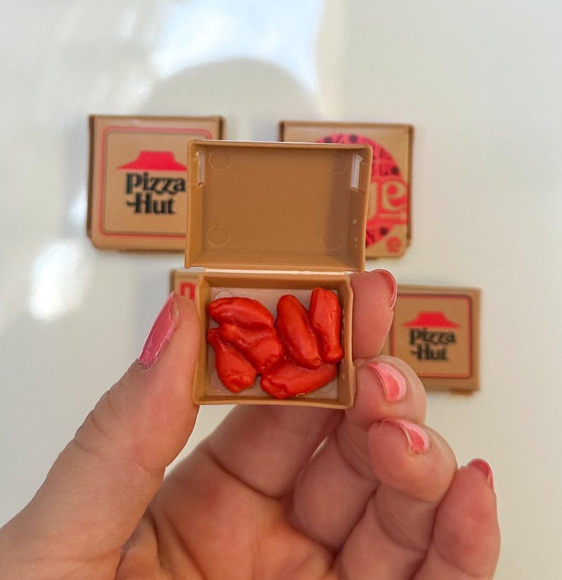 Pizza Hut Mini Pizza Box Magnet | Openable Mini Food Magnet | Nostalgic ...