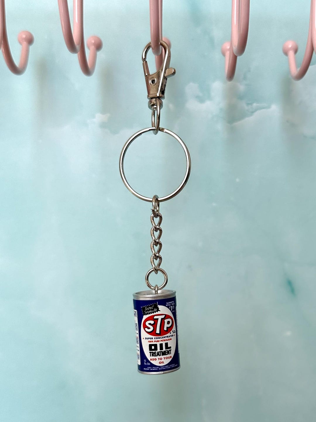 Oil Can Inspired Keychain | Mini Garage Style Charm - Etsy