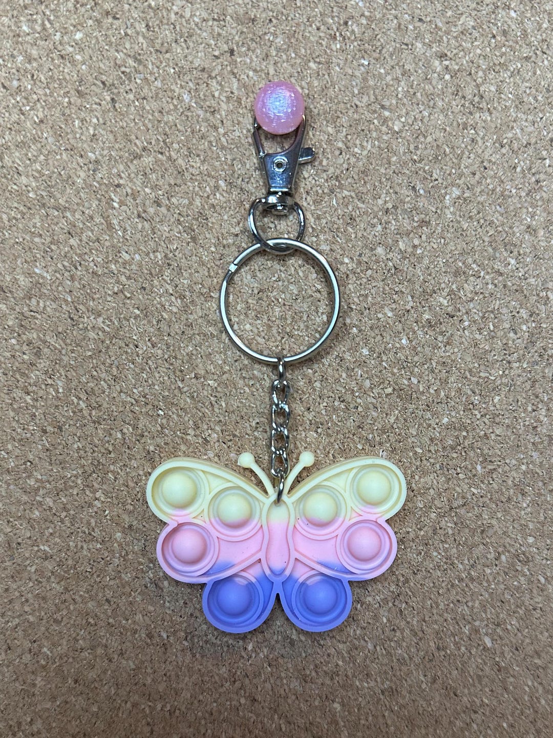 Butterfly Pop It Keychain | Sensory Fidget Toy | Pastel Stress Relief ...