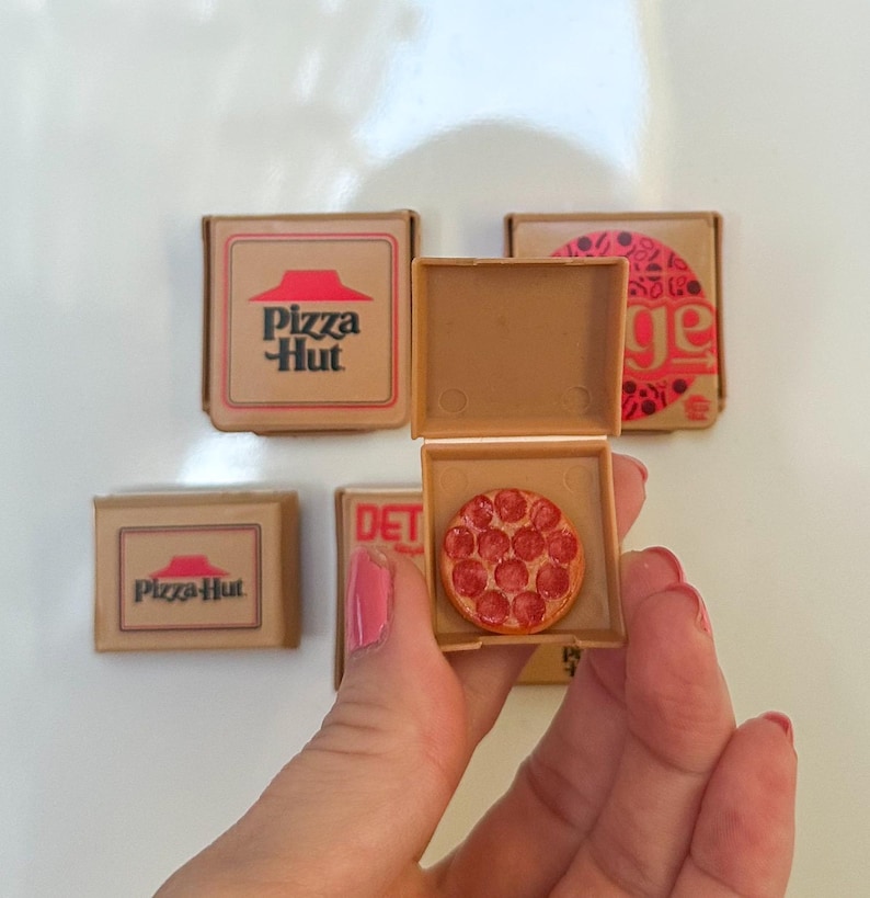 Pizza Hut Mini Pizza Box Magnet | Openable Mini Food Magnet | Nostalgic ...