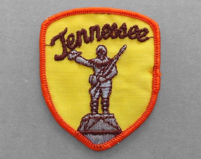 Vintage Tennessee Patch 3.1, Davy Crockett Statue, Lawrenceburg ...