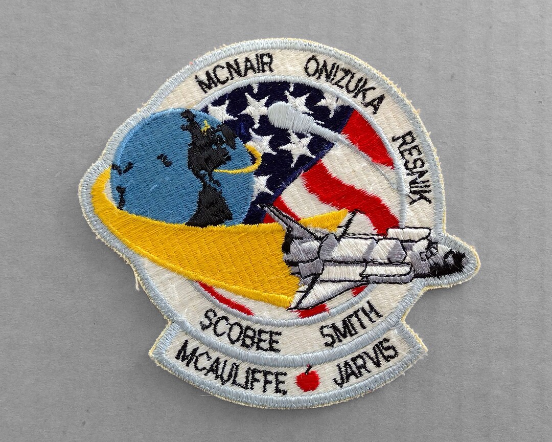 Used Vintage Space Shuttle Challenger Mission Replica Patch 4.75", STS-51-L NASA Souvenir ...