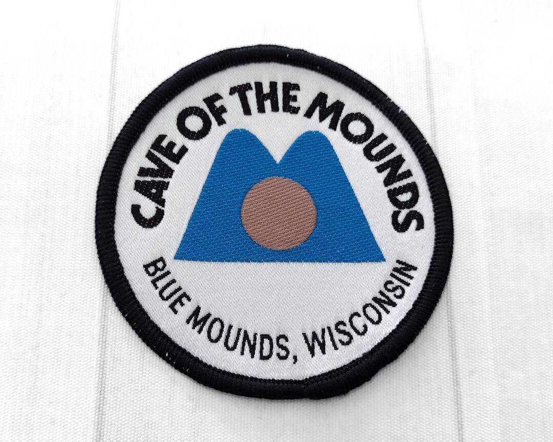 Vintage Cave of the Mounds Woven Patch 3", Wisconsin Souvenir, Blue ...