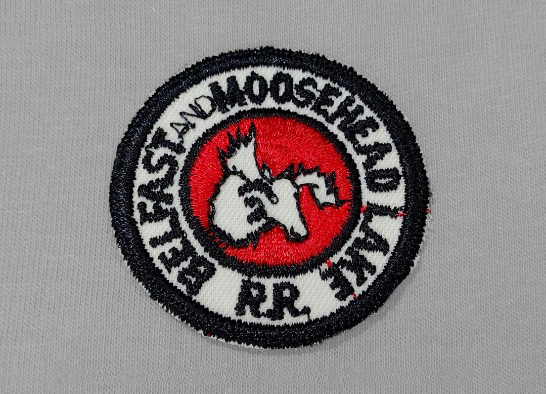 Vintage Belfast and Moosehead Lake Railroad Patch 2.1", Maine Railway ...