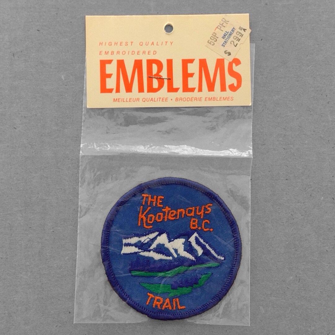 Vintage the Kootenays BC Trail Patch 3", British Columbia Souvenir ...