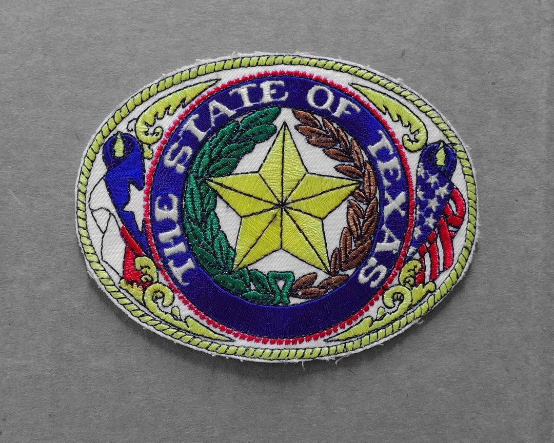 Big Used Vintage State of Texas Seal Patch 4.4", Lone Star Souvenir ...