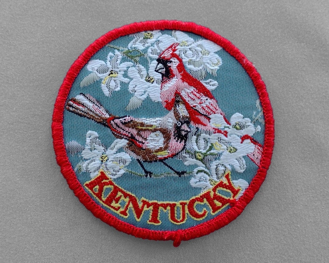 Used Vintage Kentucky Woven Patch 3", State Bird Cardinal, Bluegrass ...