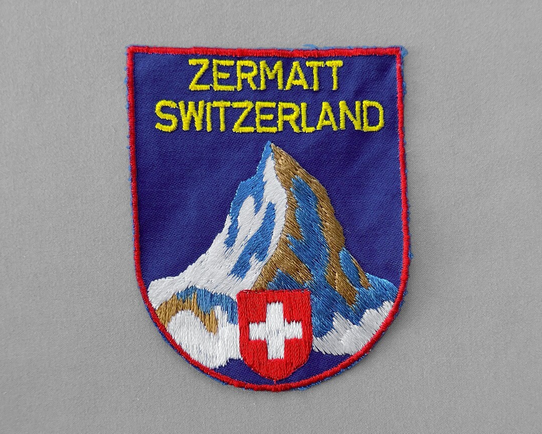 Used Vintage Zermatt Switzerland Patch 3.75", Larger Size, Embroidered ...