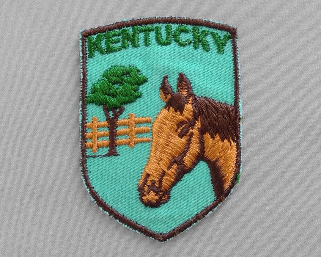 Shabby Used Vintage Kentucky Patch 2.75", Thoroughbred Horse Racing ...
