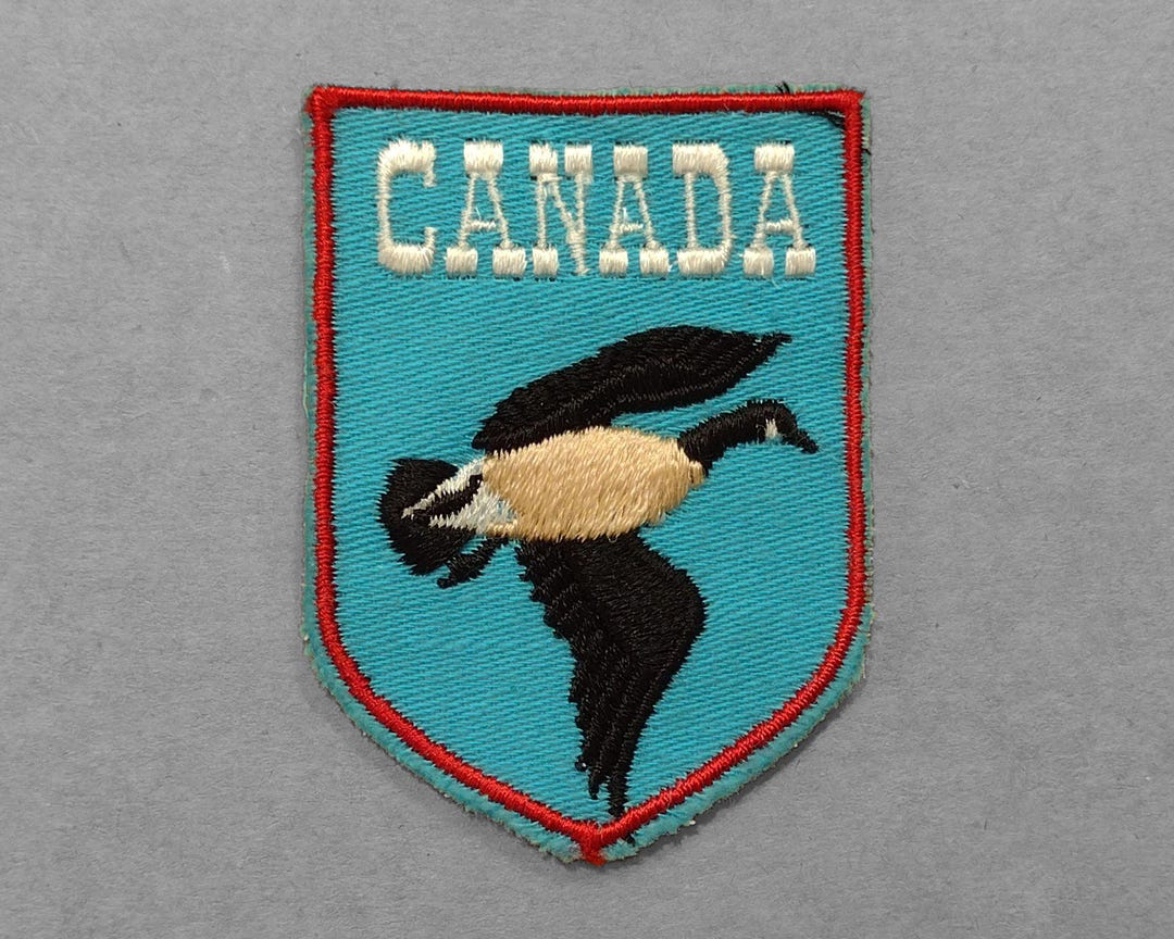 Used Vintage Canada Patch 2.75, Canadian Souvenir, Embroidered Flying ...