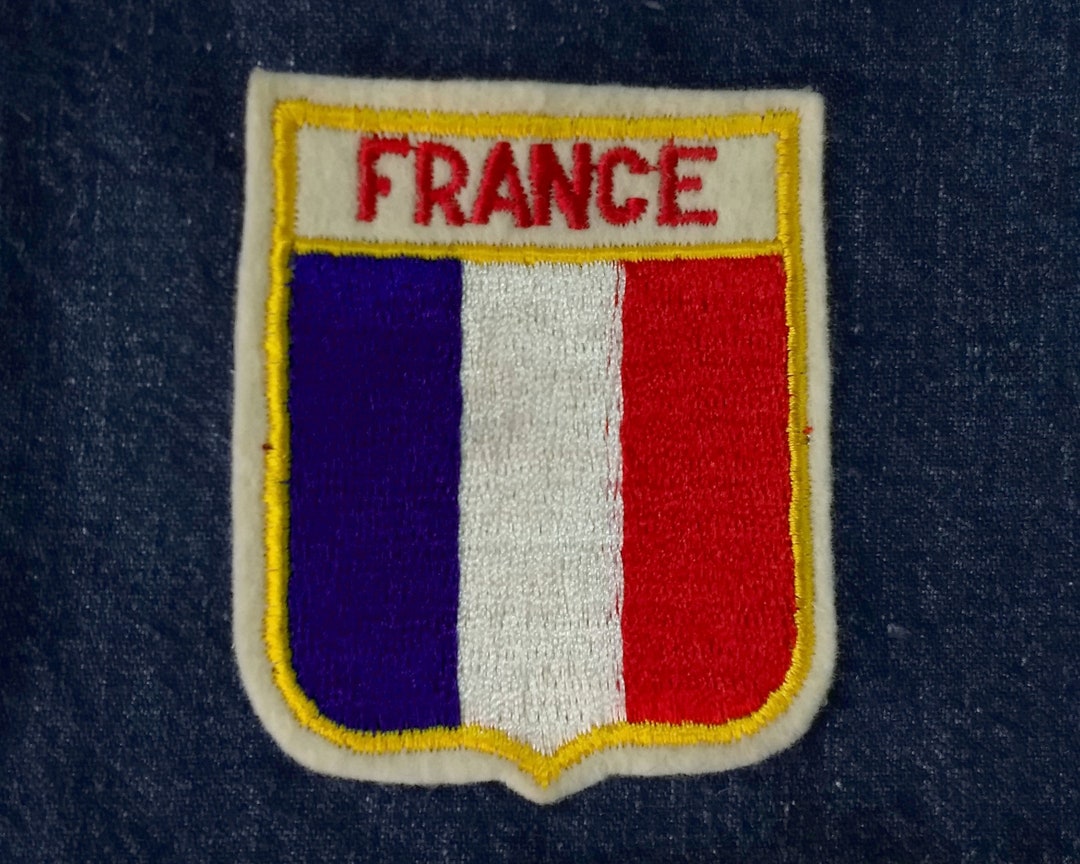 Vintage France Patch 2.9, French Flag Collectible, Embroidered Felt ...