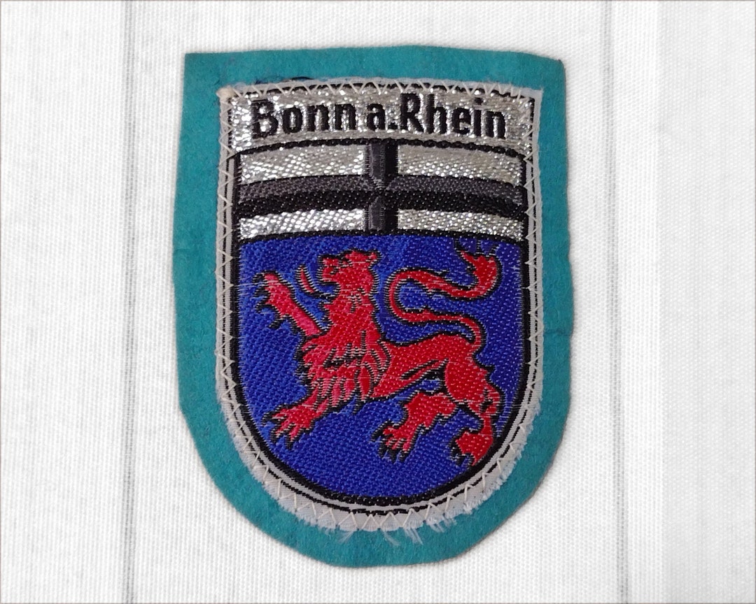 Shabby Vintage Bonn Am Rhein Patch 3, Coat of Arms, Woven on Felt, Germany Travel North Rhine ...