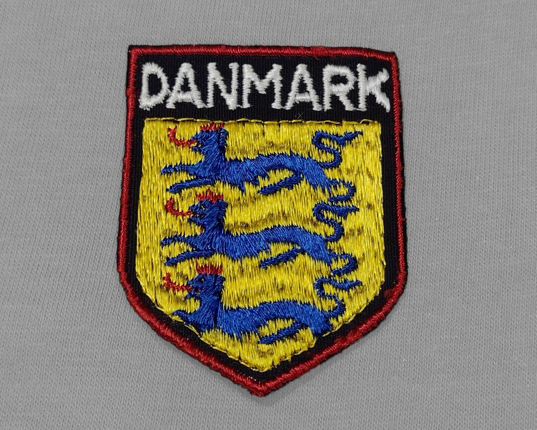 Used Vintage Denmark Patch 2.6, Danmark Lesser Coat of Arms Applique ...