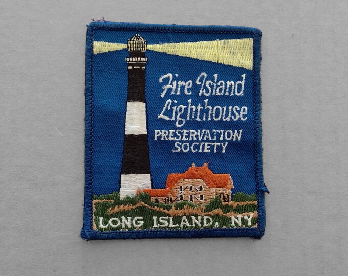 Shabby Used Vintage Fire Island Lighthouse Preservation Society Patch 3 ...