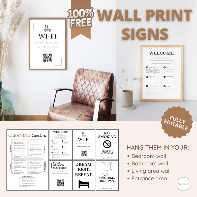 Digital Printable Airbnb Welcome Guide Book for Hosts, VRBO Vacation ...