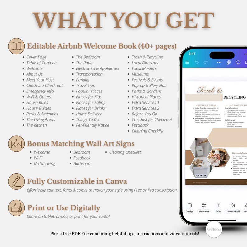 Digital Printable Airbnb Welcome Guide Book for Hosts, VRBO Vacation ...