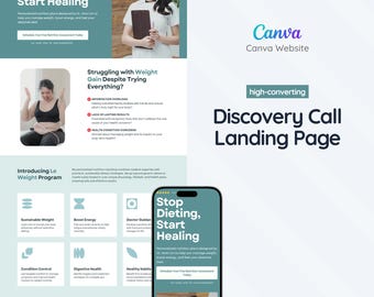 Canva Webinar Landing Page Template High-converting Seminar Landing ...