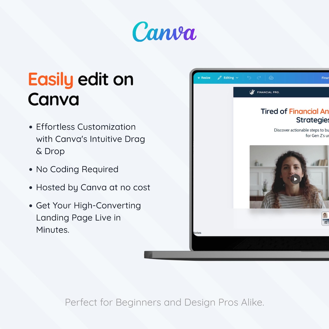 Canva Webinar Landing Page Template High-converting Seminar Landing ...