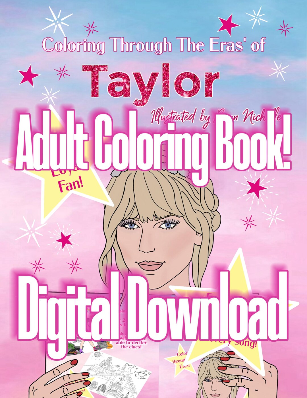 Coloring Through the Eras of Taylor Coloring Book and Activity Book ...