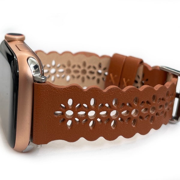 Laser Cut Leather Watch Band - Etsy