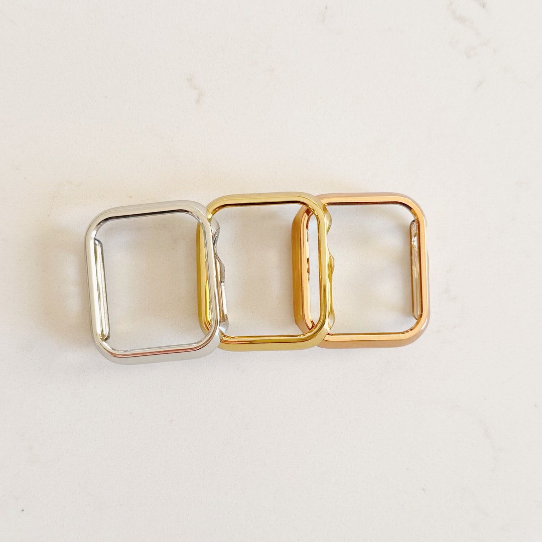 SHINY SNAP ON Covers for Apple Watch in Gold, Silver and Rose Gold ...