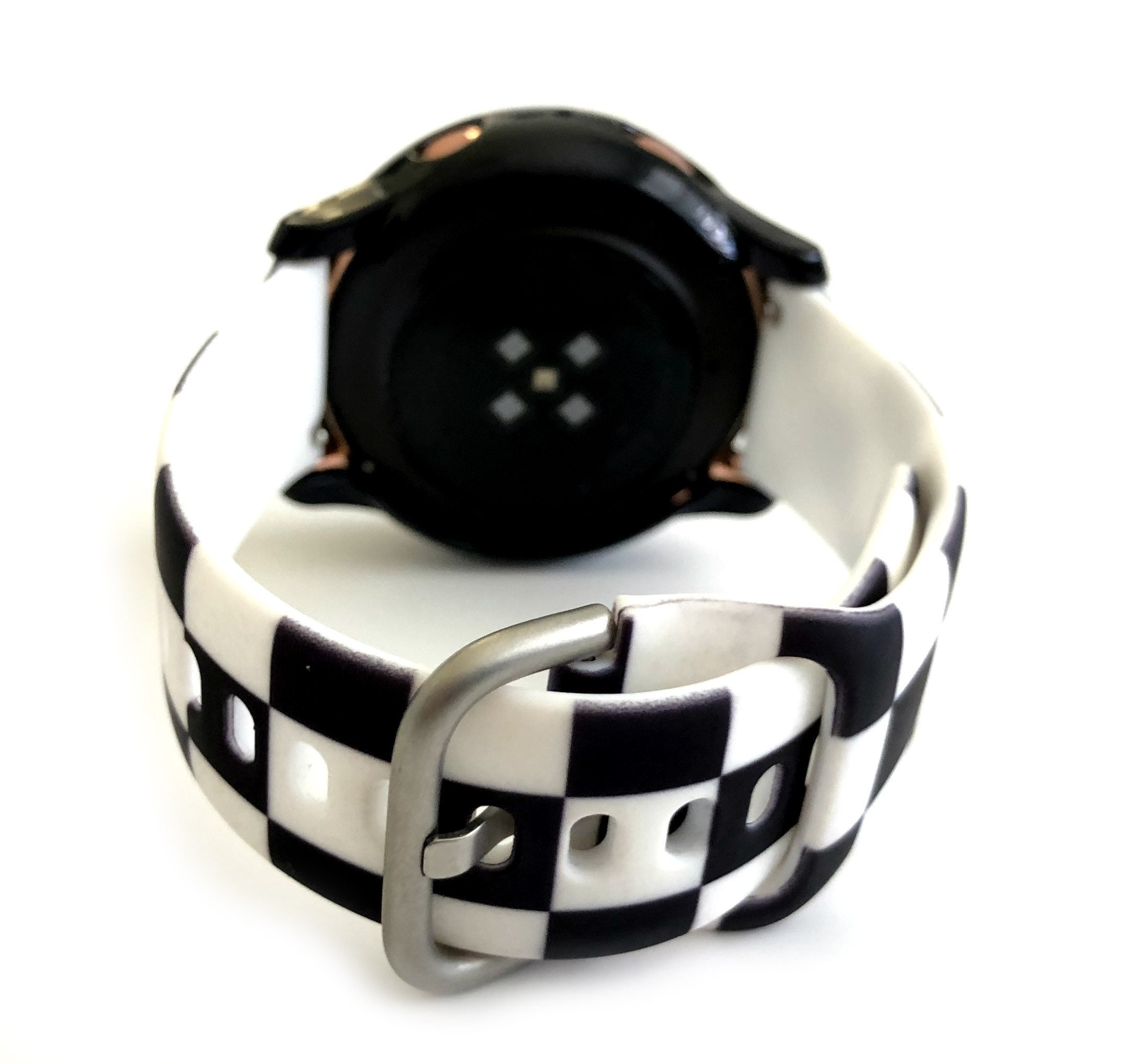 Checker SAMSUNG Black and White Checker Board Silicone Band | Etsy