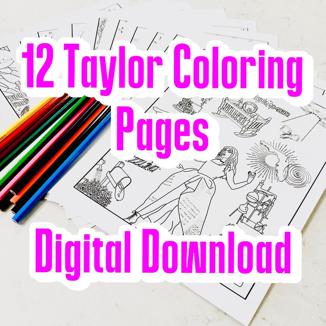 Coloring Through the Eras of Taylor Coloring Book and Activity Book ...