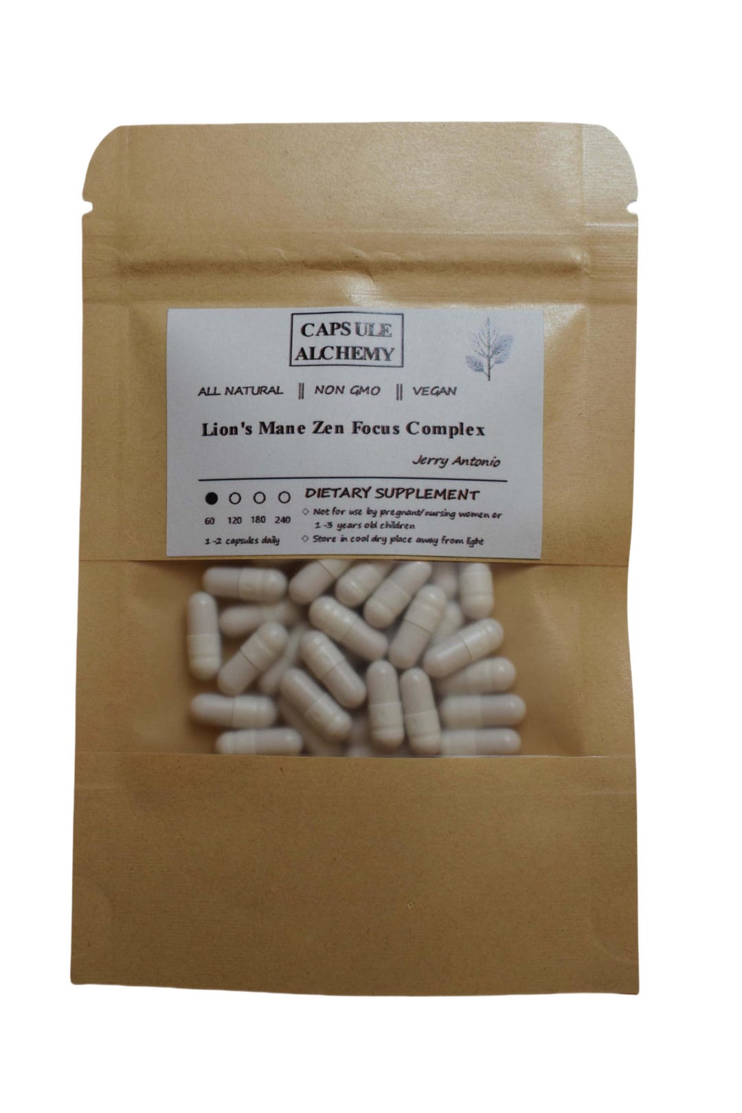 Lion's Mane Zen Focus Complex | 500mg Vegetarian Capsules | 10x ...