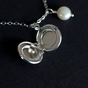 Initial Locket Necklace, Amethyst and Silver Locket Necklace, Custom ...