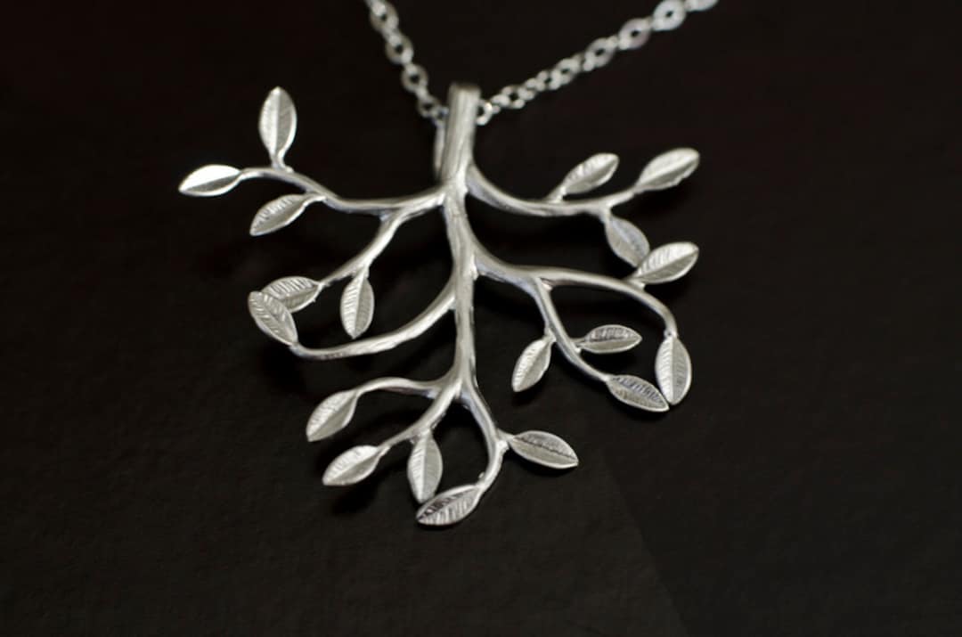 Silver Tree Necklace - Etsy
