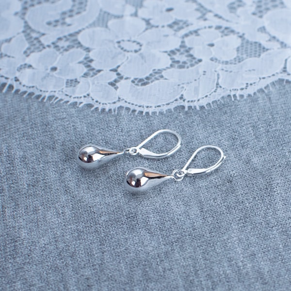 Silver Teardrop - Etsy