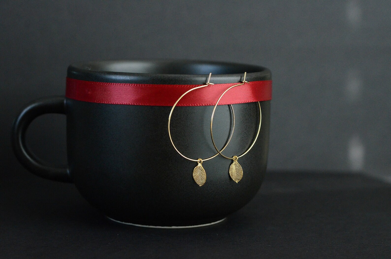 Tiny Gold Leaf Hoops - Gold Filled Hoops - Simple, Delicate, Everyday ...