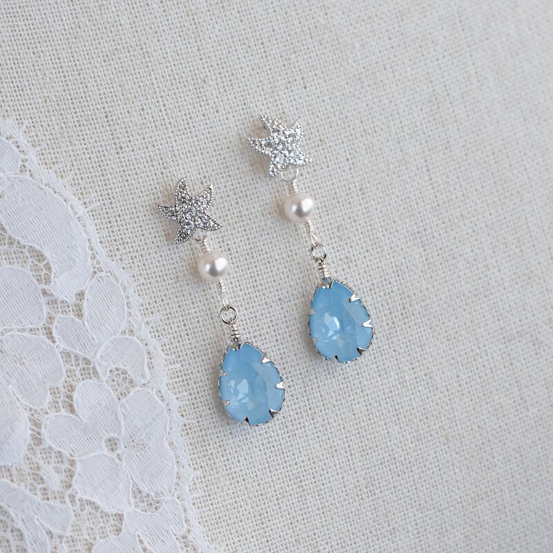 Ice Blue Earrings - Etsy