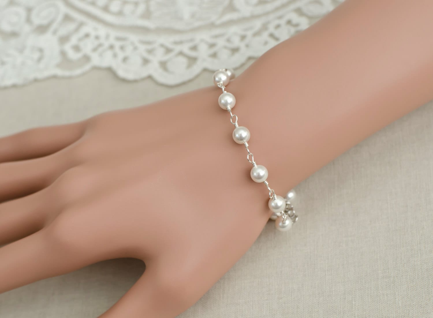 Bridal Pearl Bracelet Bridal Bracelet Classic Bridal Pearl - Etsy