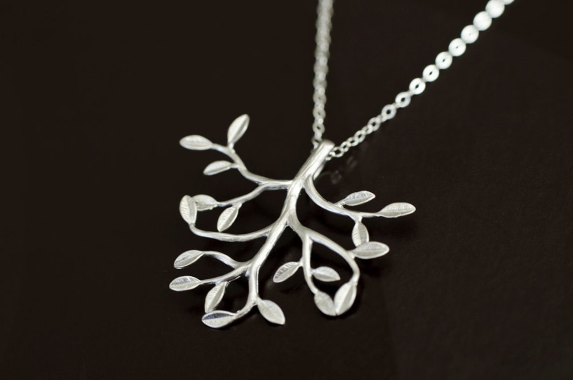 Silver Tree Necklace - Etsy