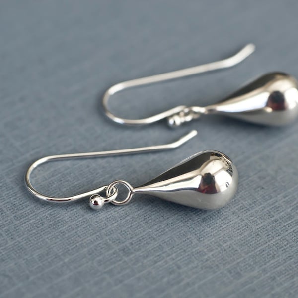 Silver Teardrop - Etsy