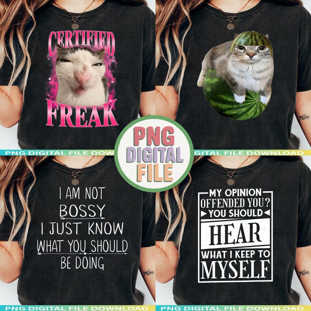 Eat Cement Funny Cat Meme, Offended You Humor Quote Shirt, Driving Cat ...