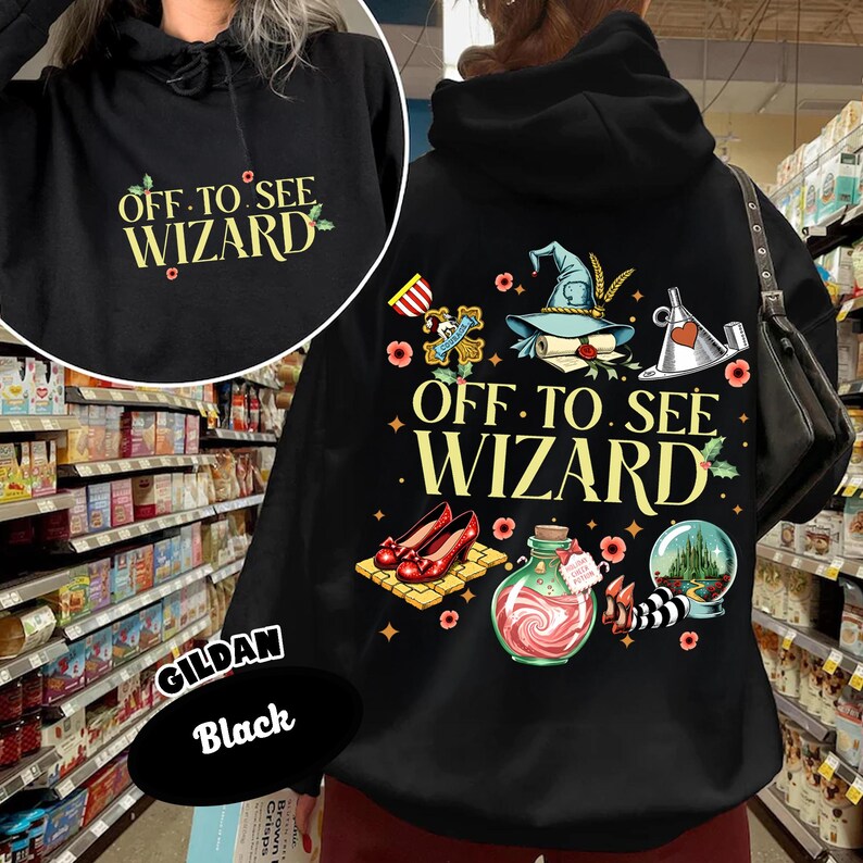 Wizard Sweatshirt, Las Vegas Crewneck, Yellow Brick Road, Classic ...