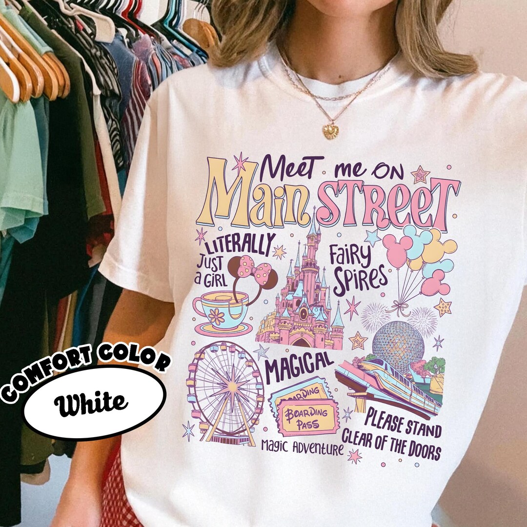 Meet Me on Main Street Tee, Magic Kingdom Nostalgic Shirt, Vintage Main ...