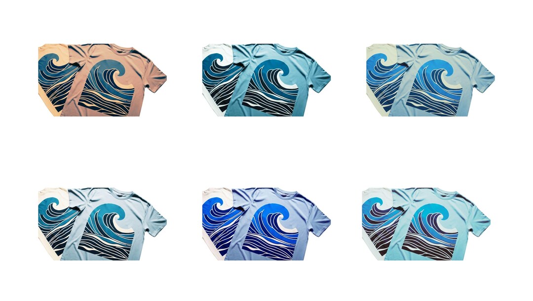 Wavy Color T-shirt Wavy T-shirt Design , Wavy Printed T-shirts - Etsy