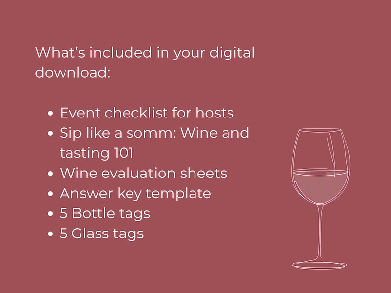 Wine Tasting Kit | A Complete Kit for Hosting a Wine Party | Instant ...