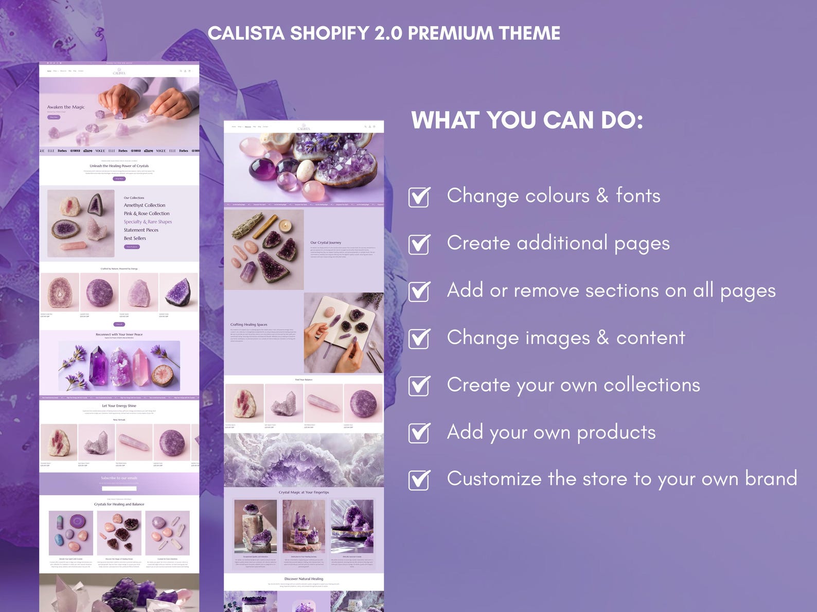 Calista Crystal & Jewelry Shopify Theme: Luxury Wellness Website ...
