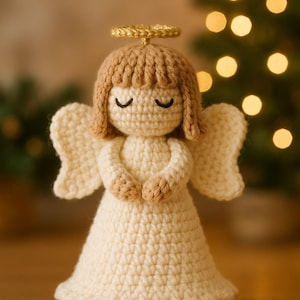 Crochet Angel Tree Topper Pattern | Amigurumi Christmas Angel PDF ...