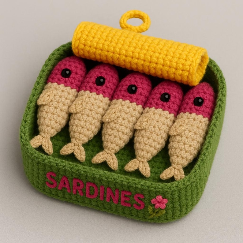 Cutesy Crochet Sardines in a Can Pattern – Amigurumi PDF Digital ...
